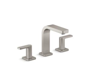 kohler k-23484-4-bn parallel bathroom sink faucet, vibrant brushed nickel