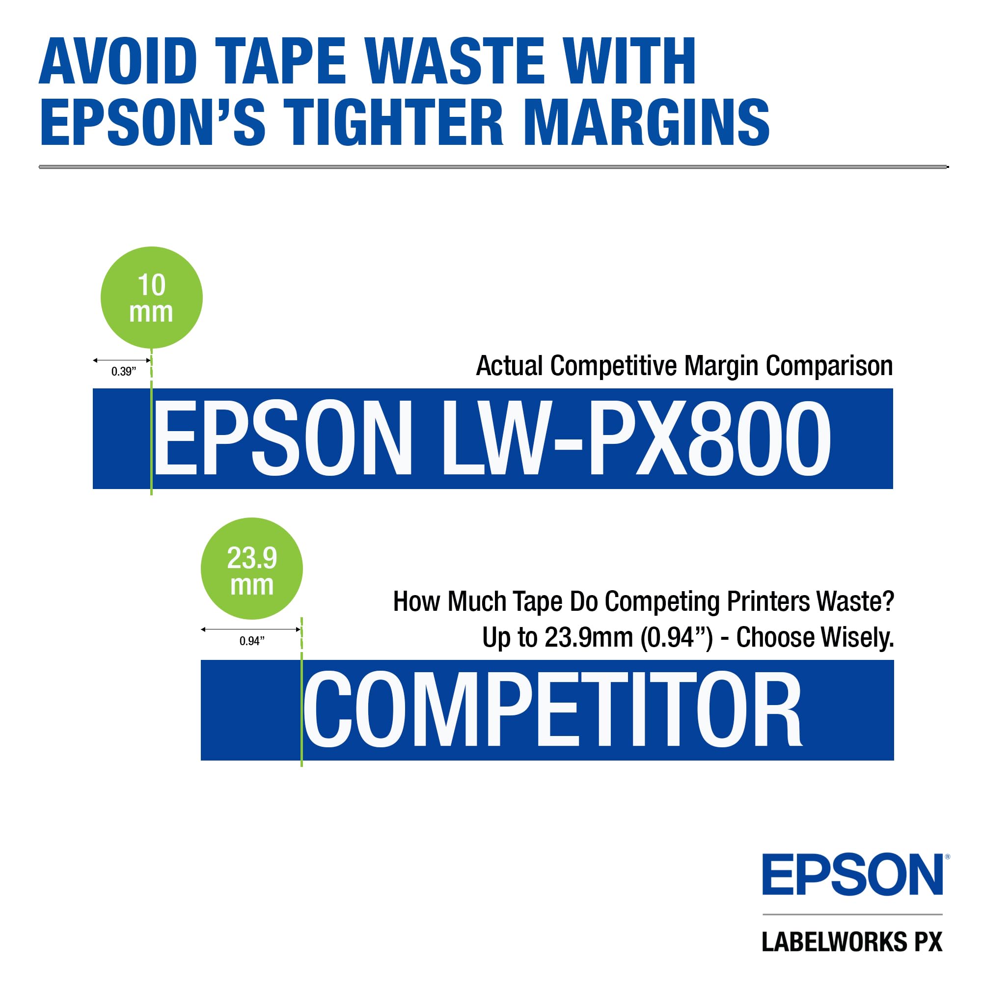 LABELWORKS Epson LW-PX800 Industrial Wireless Label Maker - Desktop Label Printer Compatible with Large Variety of Tape Types