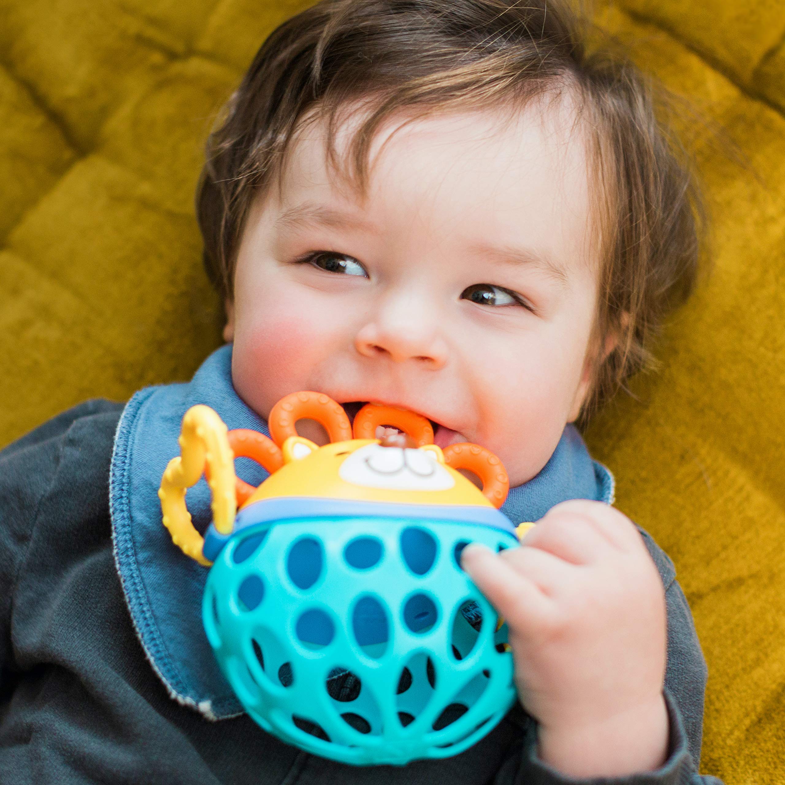 Nuby Interactive Silly Shakers Rattle Teether Toy, Characters Vary - Lion, Owl, Penguin