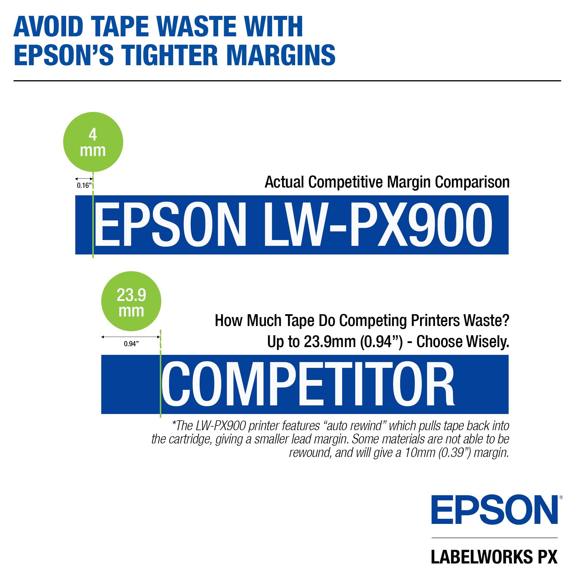 LABELWORKS Epson LW-PX900 Industrial Label Maker - Portable Handheld Label Printer Compatible with All Epson PX Tape Types