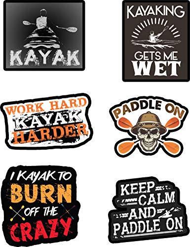 Kayak Stickers – Great Kayaking Accessories – Waterproof Stickers for Kayak – Kayak Decals- 100% Waterproof Vinyl Stickers