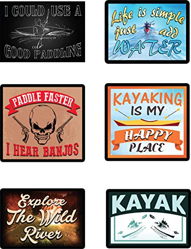 Kayak Stickers – Great Kayaking Accessories – Waterproof Stickers for Kayak – Kayak Decals- 100% Waterproof Vinyl Stickers