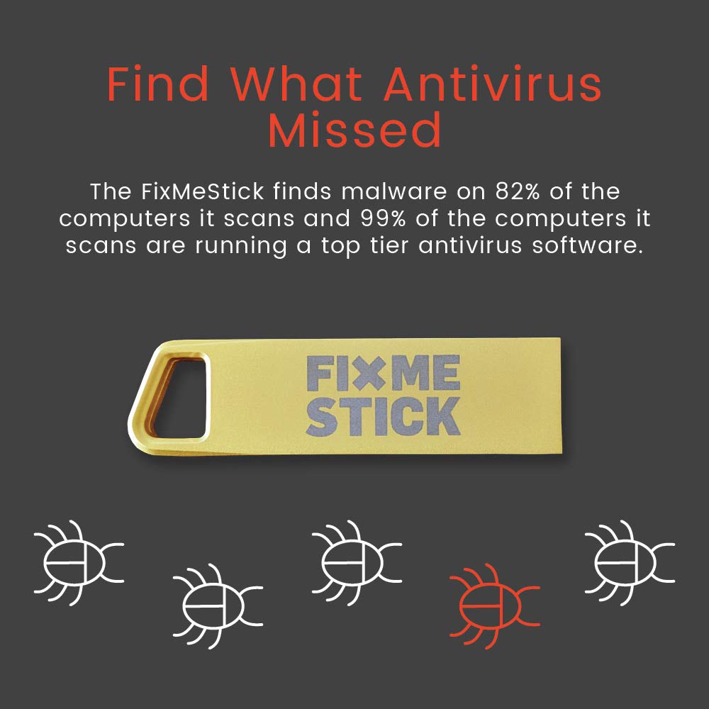 FixMeStick PRO Virus Removal for Business - Unlimited Use on Unlimited Laptops and Desktops (PCs and Macs) for 1 Year - Works with Your Antivirus