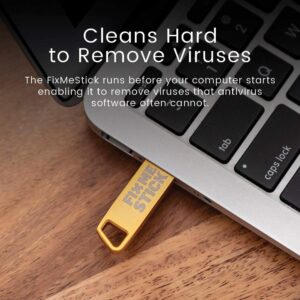 FixMeStick PRO Virus Removal for Business - Unlimited Use on Unlimited Laptops and Desktops (PCs and Macs) for 1 Year - Works with Your Antivirus