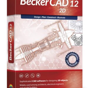 Becker CAD 12 2D - professional CAD software for 2D design and modelling - for 3 PCs - 100% compatible with AutoCAD