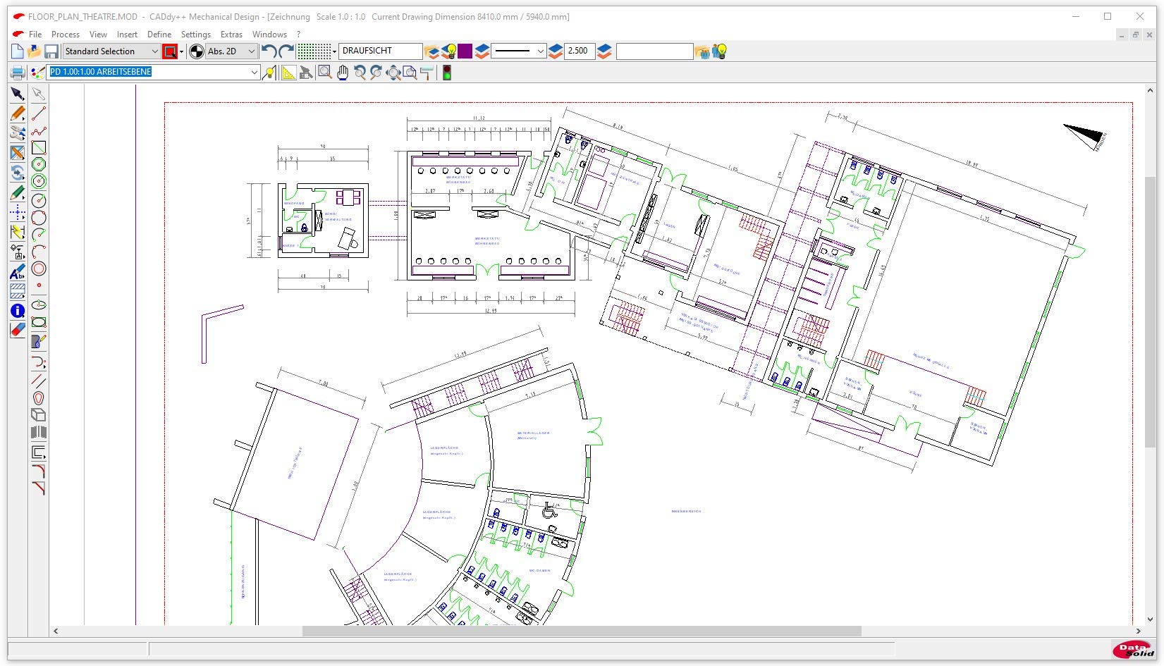 Becker CAD 12 2D - professional CAD software for 2D design and modelling - for 3 PCs - 100% compatible with AutoCAD