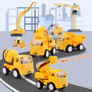 Nicmore Construction Truck Toddler Toys Car: Toys for 2 3 4 Year Old Boy 5 in 1 Carrier Toys for Kids Age 2-3 2-4 3-5 | 18 Months 2 Year Old Boy Christmas Birthday Gifts