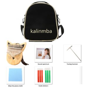 kalimba thumb piano 17 key finger piano musical instrument gift + shoulder bag