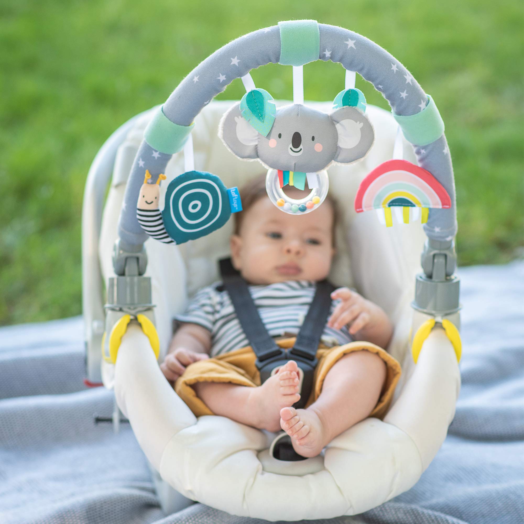 Taf Toys Koala Daydream Pram, Stroller and Car Seat Arch | Ideal for Infants & Toddlers, Activity Arch with Fascinating Toys, Stimulates Baby’s Senses and Motor Skills Development, for Easier Outdoors