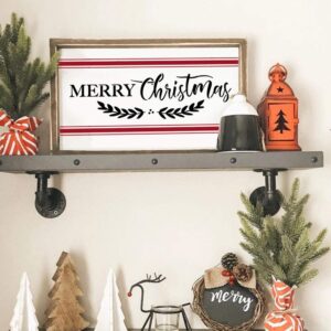 8Pcs Large Christmas Stencils-12x12 Inches Reusable Merry Christmas Stencils Including Candy Cane/Christmas Tree/Gingerbread/Reindeer/Jingle All The Way, Make Your Own Farmhouse Christmas Wood Signs