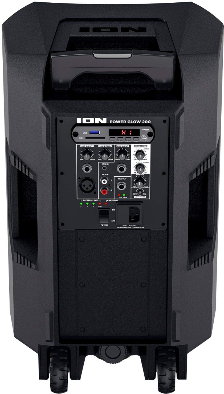 ION Audio POWERGLOW 10" 200W 2-Way PA Bluetooth Speaker - Black (Renewed)…