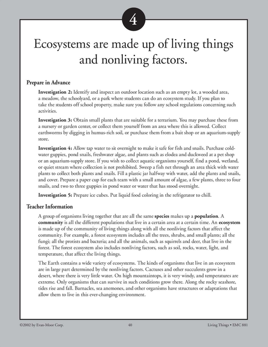 Ecosystems Are Made Up of Living Things and Nonliving Factors