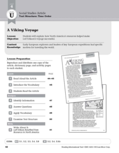 level u a viking voyage (reading informational text)