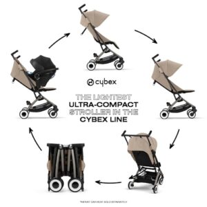 CYBEX Libelle Stroller, Ultra-Lightweight Stroller, Small Fold Stroller, Hand Luggage Compliant, Compact Stroller, Fits CYBEX Car Seats (Sold Separately), Infants 6 Months+, River Blue