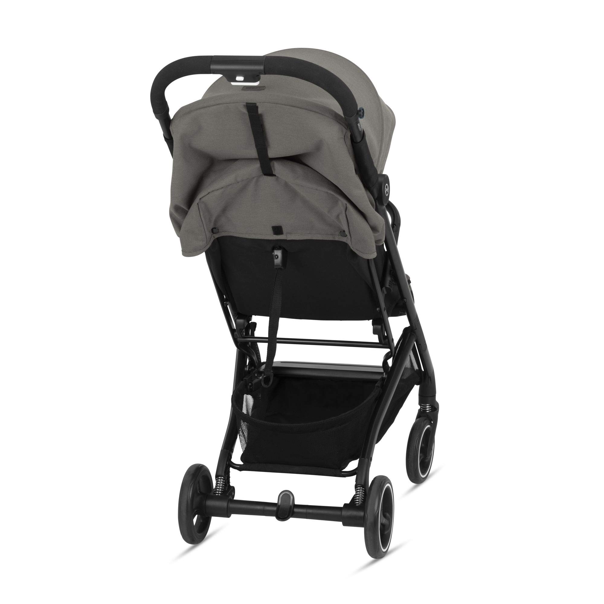 CYBEX Beezy Stroller, Lightweight Baby Stroller, Compact Fold, Compatible with All CYBEX Infant Seats, Stands for Storage, Easy to Carry, Multiple Recline Positions, Travel Stroller, Soho Grey