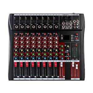 8-channel audio mixer 110v professional live studio dj usb bluetooth stage mixing console 18w