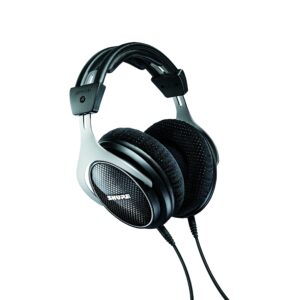 shure srh1540 premium closed-back headphones with 40mm neodymium drivers for clear highs and extended bass, built for professional audio/sound engineers, musicians and audiophiles (srh1540-bk)