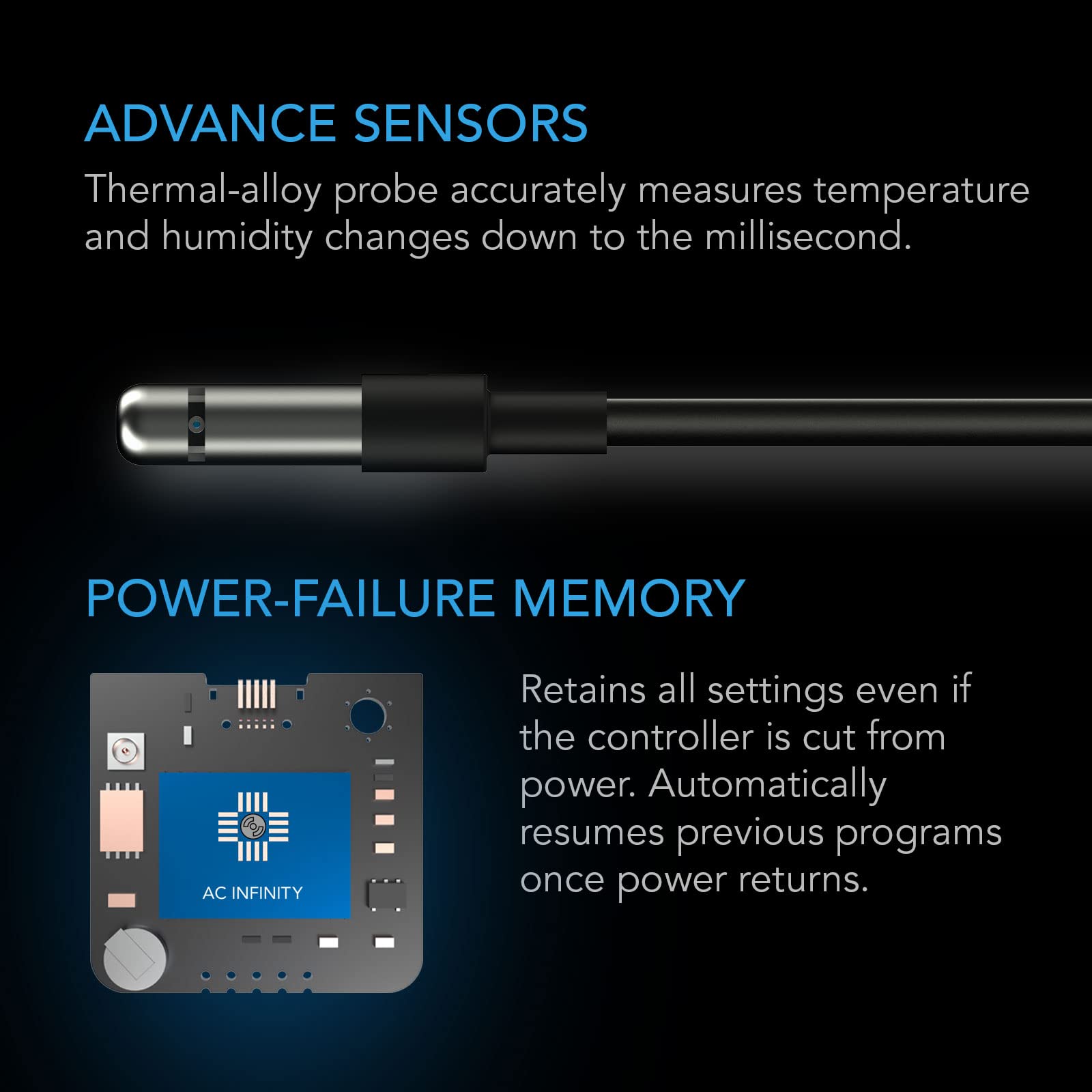 AC Infinity Controller 67, Smart Bluetooth Fan Controller with Temperature, Humidity, Schedules, Grow Cycles, Dynamic Speed Programming for CLOUDLINE Airlift Fans Cooling and Ventilation