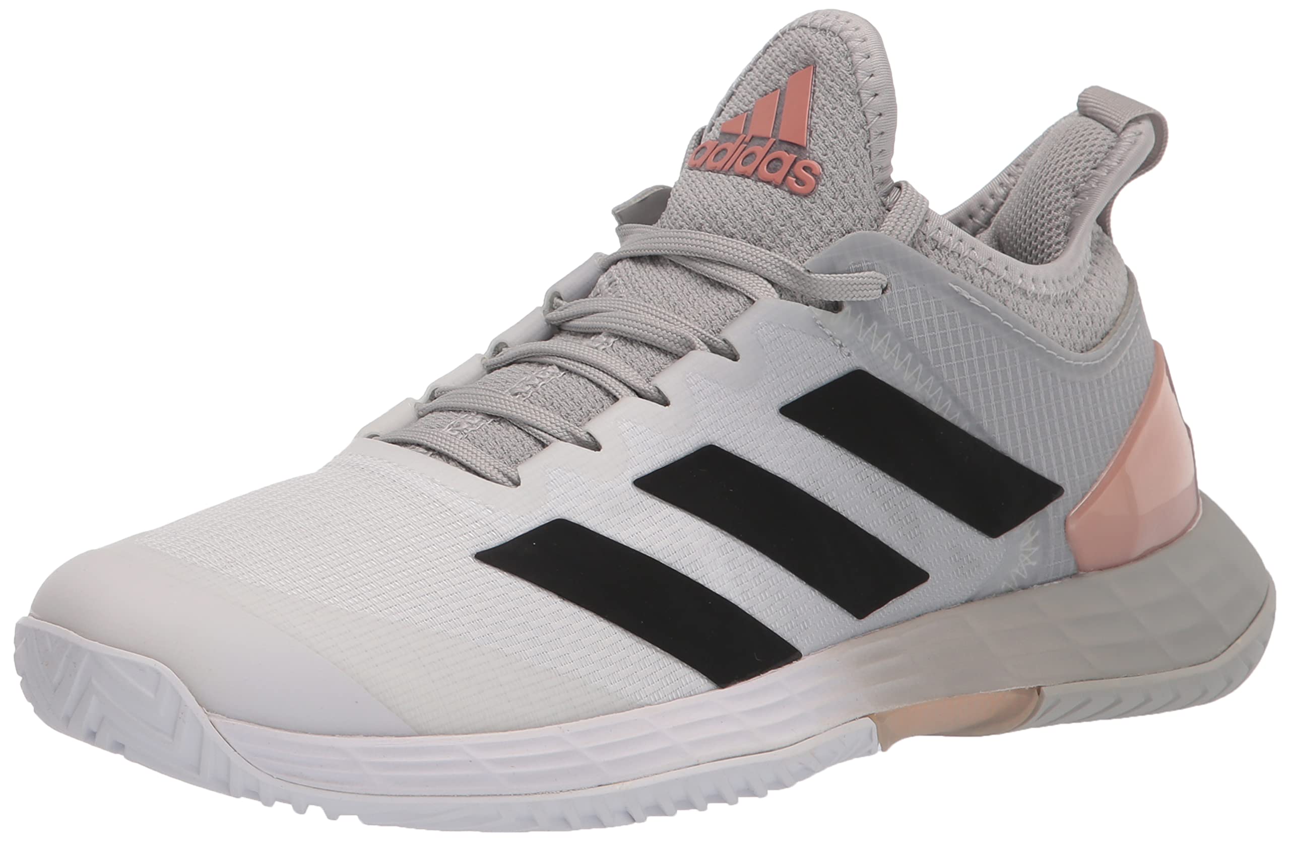 adidas Women's Adizero Ubersonic 4 Tennis Shoe, Grey/Black/White, 6.5