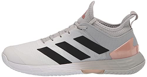 adidas Women's Adizero Ubersonic 4 Tennis Shoe, Grey/Black/White, 6.5