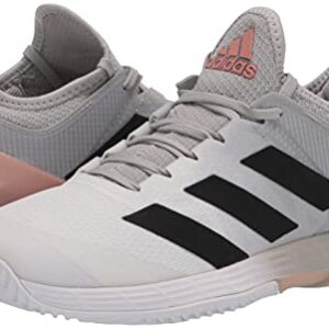 adidas Women's Adizero Ubersonic 4 Tennis Shoe, Grey/Black/White, 6.5