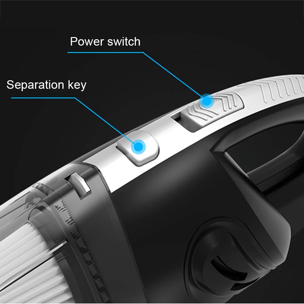 sazoley 3200Pa Car Vacuum Cleaner High Power Cordless, Handheld Cordless Vacuums, Powerful Cyclone Suction Wet/Dry Vacuum for Auto Home