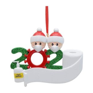 2021 quarantine personalized ornaments personalized survived family ornament christmas holiday decorations (family of 2)