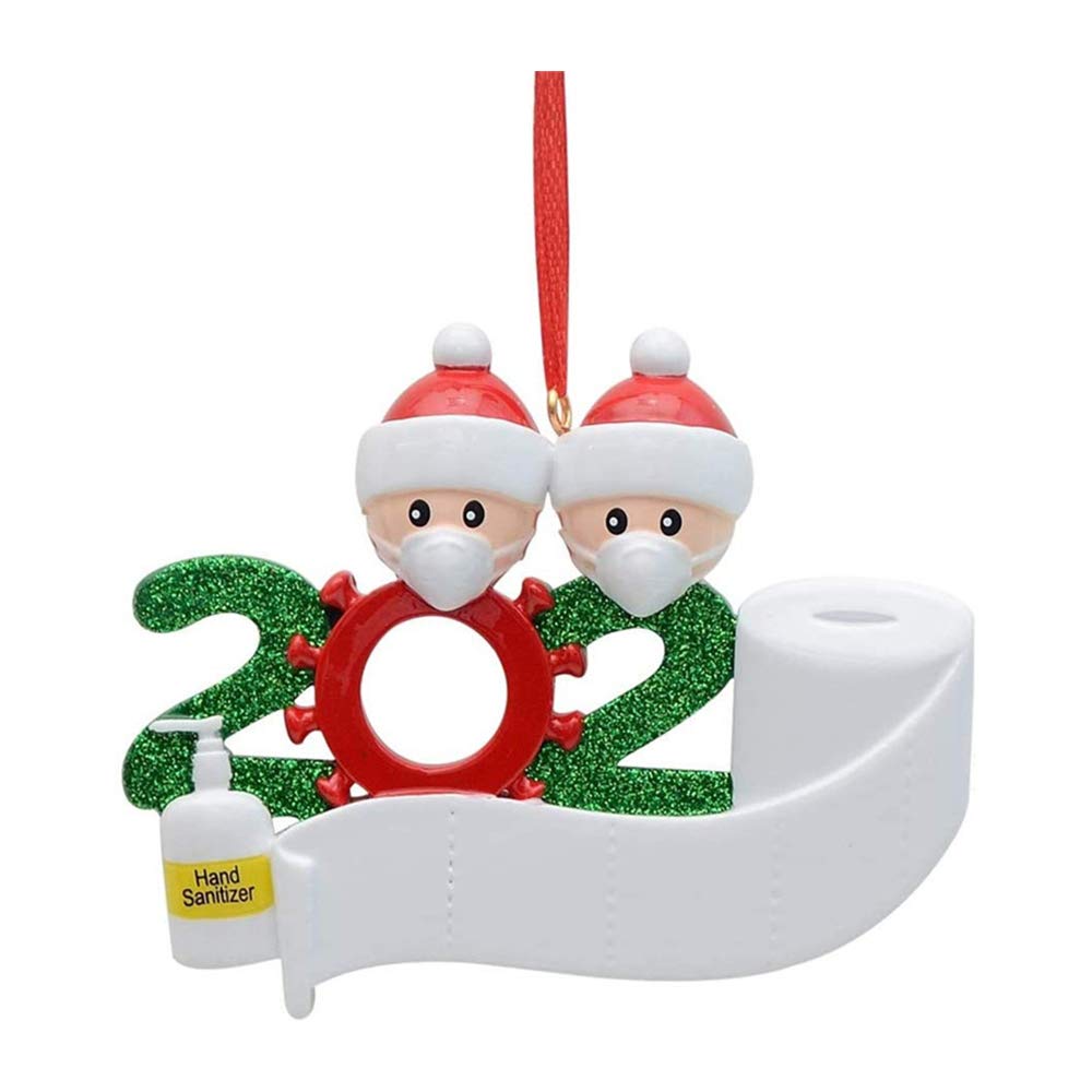 2021 Quarantine Personalized Ornaments Personalized Survived Family Ornament Christmas Holiday Decorations (Family of 2)