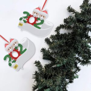 2021 Quarantine Personalized Ornaments Personalized Survived Family Ornament Christmas Holiday Decorations (Family of 2)