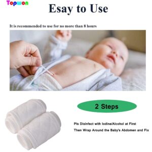 Topwon 10 Pcs Baby Belly Band Newborn Belly Binder Infant Umbilical Cord Band Belly Button Warp Registry Must Haves Gift Cotton