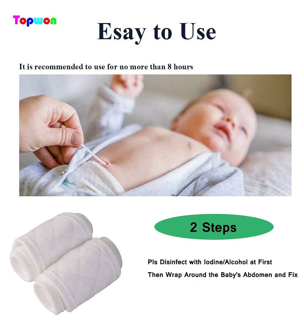 Topwon 10 Pcs Baby Belly Band Newborn Belly Binder Infant Umbilical Cord Band Belly Button Warp Registry Must Haves Gift Cotton