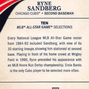 2019 Topps Update Perennial All-Stars #PAS-23 Ryne Sandberg Chicago Cubs MLB Baseball Card NM-MT