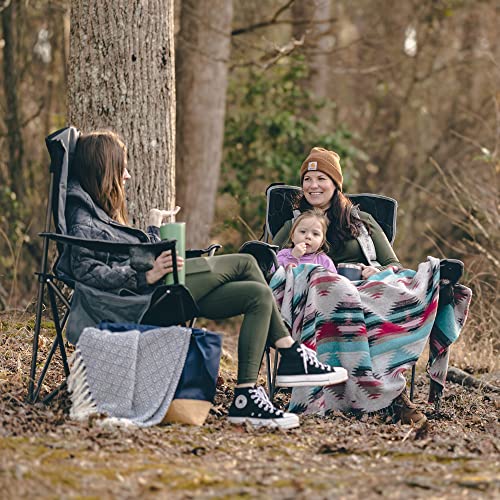 SUNNYFEEL XL Oversized Camping Chair, Folding Camp Chairs for Adults Heavy Duty Big Tall 500 LBS, Padded Portable Quad Arm Lawn Chair with Pocket for Outdoor/Picnic/Beach/Sports