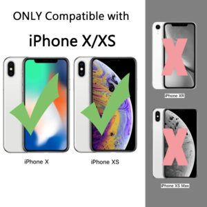 TENOC Phone Case Compatible with iPhone X & iPhone Xs, Clear Case Black Protective Bumper Non-Yellowing Cover for 5.8 Inch