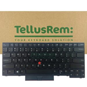 TellusRem Replacement Lenovo T480s Regular Black - US Non-Backlit Keyboard for Lenovo Thinkpad T480s, T490, E490, L480, L490, L380, L390, L380 Yoga, L390 Yoga, E490, E480