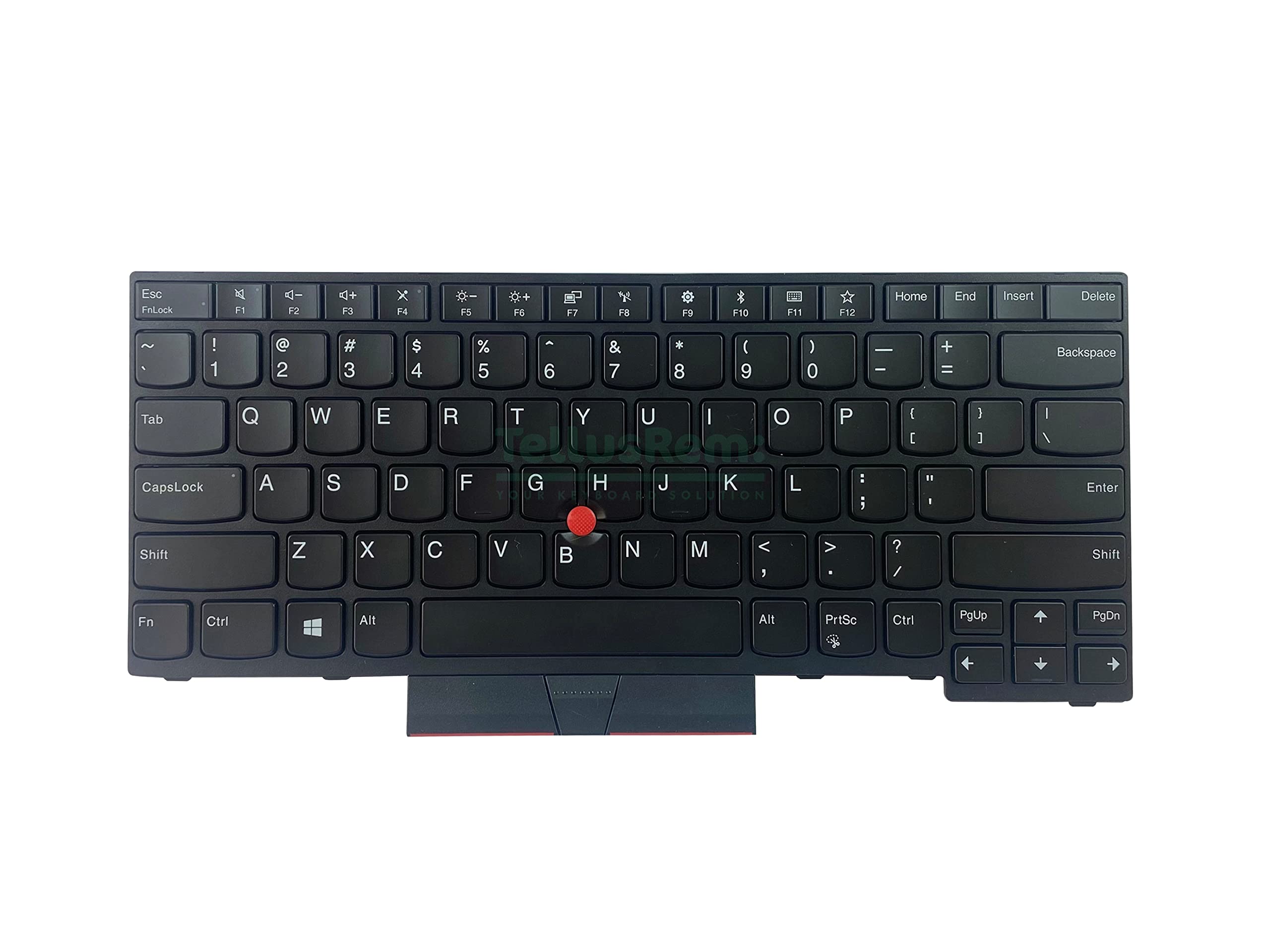 TellusRem Replacement Lenovo T480s Regular Black - US Non-Backlit Keyboard for Lenovo Thinkpad T480s, T490, E490, L480, L490, L380, L390, L380 Yoga, L390 Yoga, E490, E480