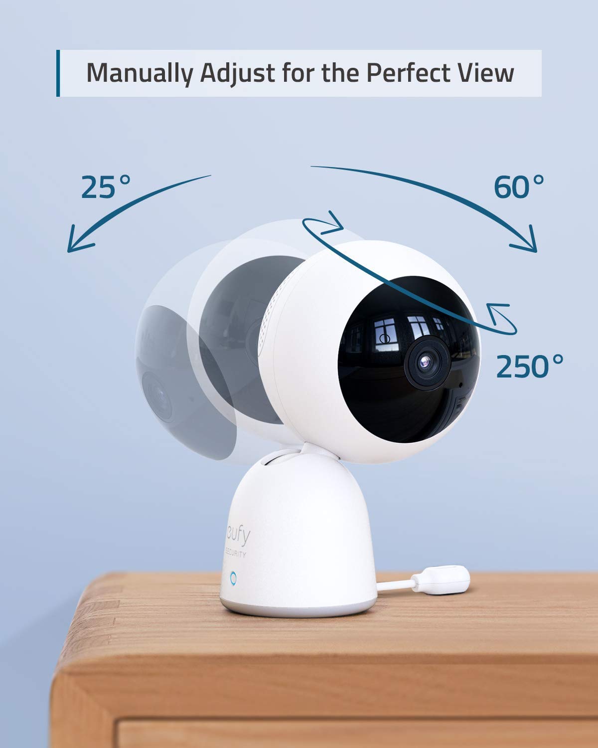 eufy Security Video and Audio Baby Monitor, 720p Resolution, Large 5” Display, 5,200 mAh Battery, 2-Way Audio, Night Vision, Lullaby Player, 1000 ft Range, Manual Pan & Tilt (Renewed)