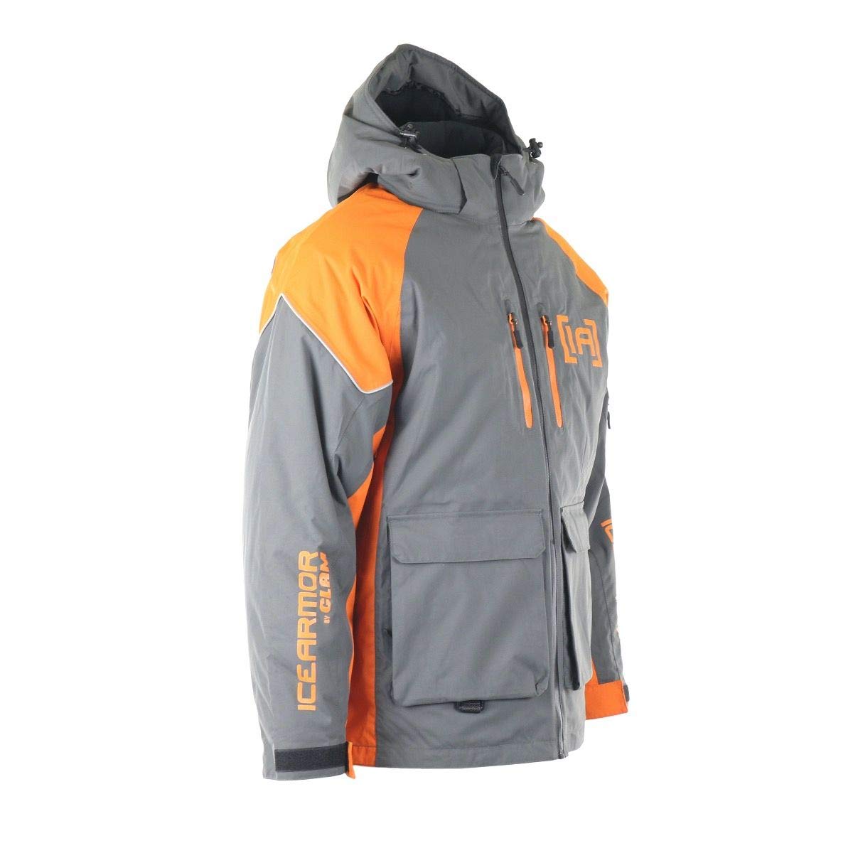 Clam Outdoors Rise Float Parka - Medium Gray/Orange