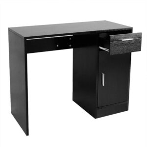 Thaweesuk Shop New Black Computer Desk PC Laptop Table Study Workstation Home Office w/Drawer Furniture Particle Board 35.4" L x 15.74" W x 29.5" H