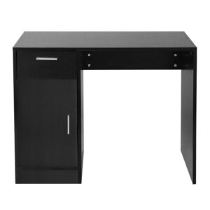 Thaweesuk Shop New Black Computer Desk PC Laptop Table Study Workstation Home Office w/Drawer Furniture Particle Board 35.4" L x 15.74" W x 29.5" H