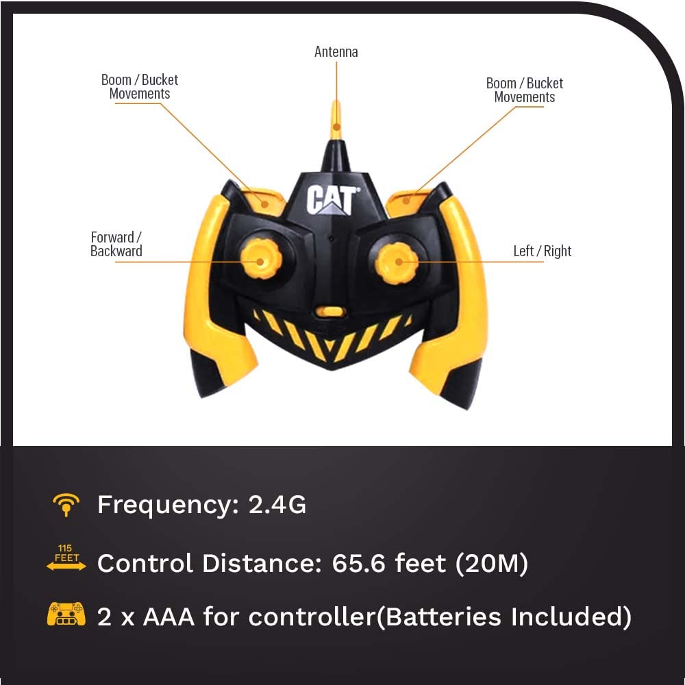 Caterpillar Diecast Masters 23001 - Remote Controlled RC Chain Excavator 336 Next Gen, Detailed, Realistic Cat Construction Vehicle in 1:35, Approx. 29.5 x 9 x 15 cm, Approx. 25 m Range, from 8 Years