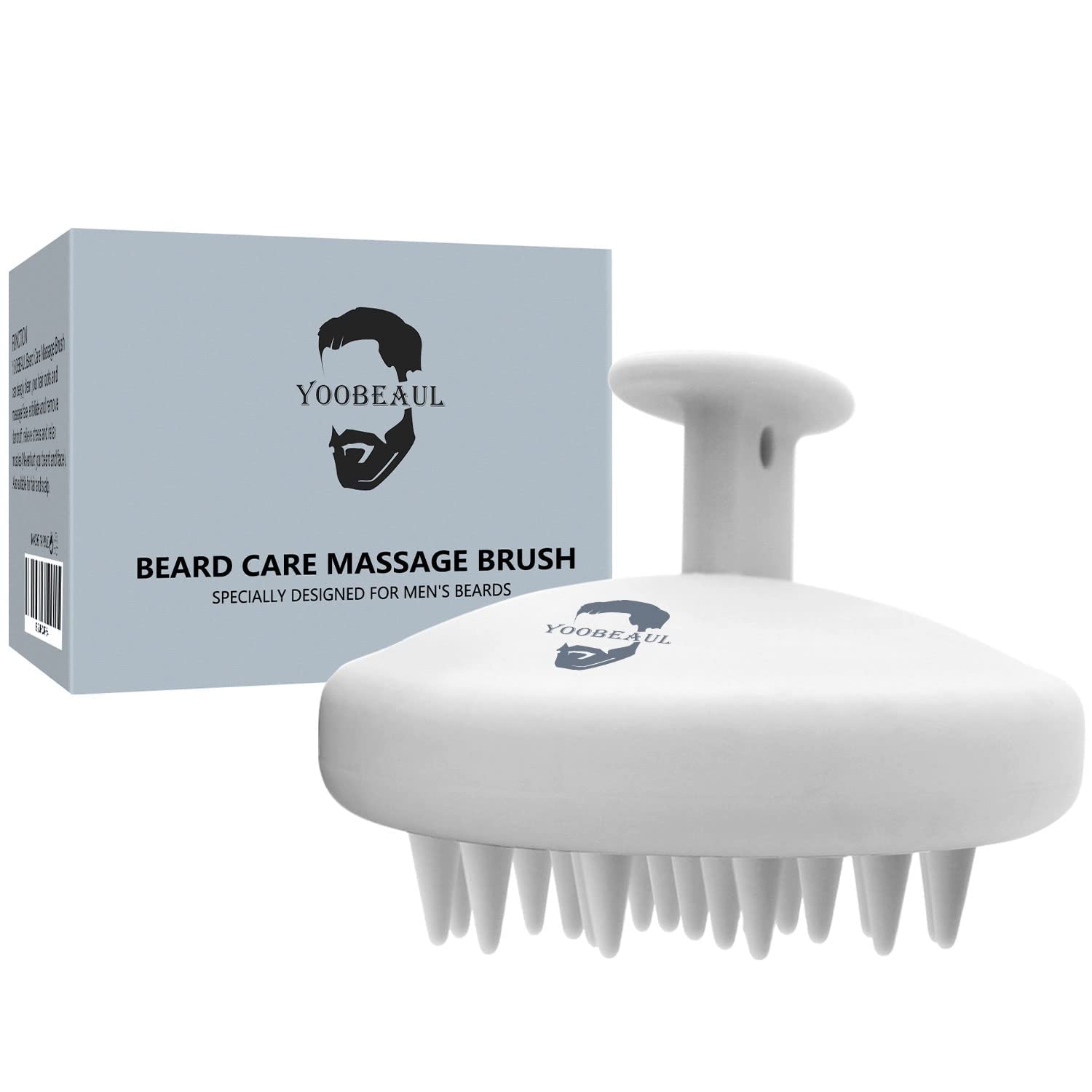 AOLDHYY lp Massager Scalp Scrubber Beard Brush for Men, Wet Dry Shampoo Brush Designed for Men, Hair& Beard Scrubber, Gift for Men