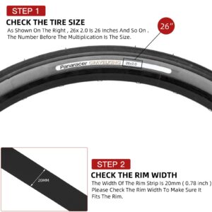 GLIDESTORE 4 Pack Bicycle Rim Strip Rim Tape for Road Bike MTB Mountain Bike Tube Protector Wheel Liner (26" x 20mm) - Color Black