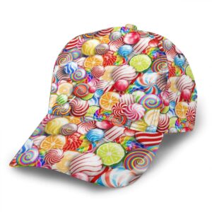 baseball cap colorful spiral sugar candy sweets print dad caps classic fashion casual adjustable sport for girls women hats