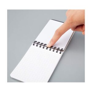 Kokuyo. Softring Memo Business A7, 5mm Grid, 70 Sheets Black (メ-SV477S5-D) - 4 Pack