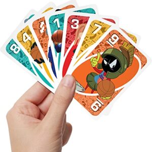 Mattel Games UNO Space Jam: A New Legacy Themed Card Game Featuring 112 Cards with Movie Graphics, Kid, Movie & Sports Fan Gift Ages 7 Years & Older.