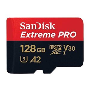 SanDisk Extreme PRO (UHS-1 U3 / V30) A2 128GB MicroSD Memory Card (2 Pack) for GoPro Hero9 Camera (Hero 9 Black) SDSQXCY-128G-GN6MA Bundle with (1) Everything But Stromboli SD & Micro SDXC Card Reader