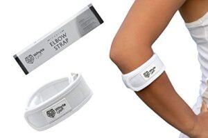 whyte lyon tennis elbow brace, 1 pack, for women and men, white