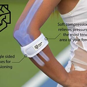 Whyte Lyon Tennis Elbow Brace, 1 Pack, for Women and Men, White