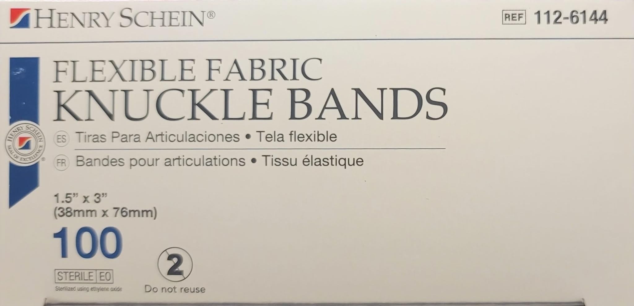 Knuckle Fabric Bandages 1.5" x 3" 100/BX